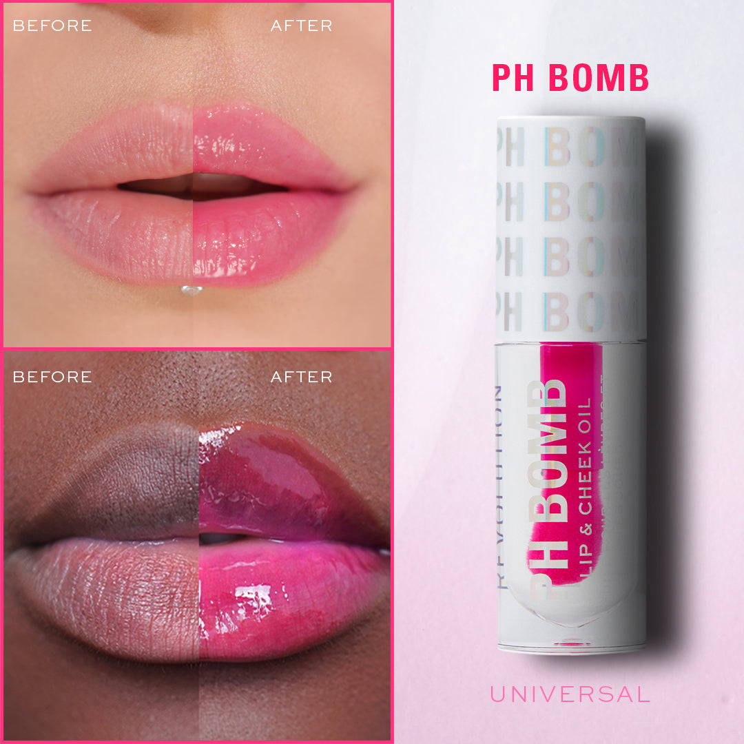 Buy Makeup Revolution PH Bomb Lip & Cheek Oil Universal - HOK Makeup