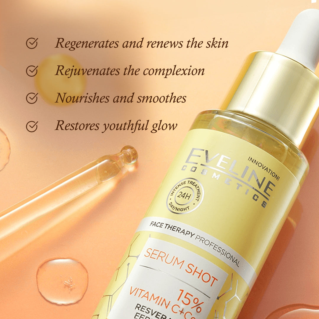 Buy Eveline Cosmetics - Serum Shot 15% Vitamin C + Cg - HOK Makeup