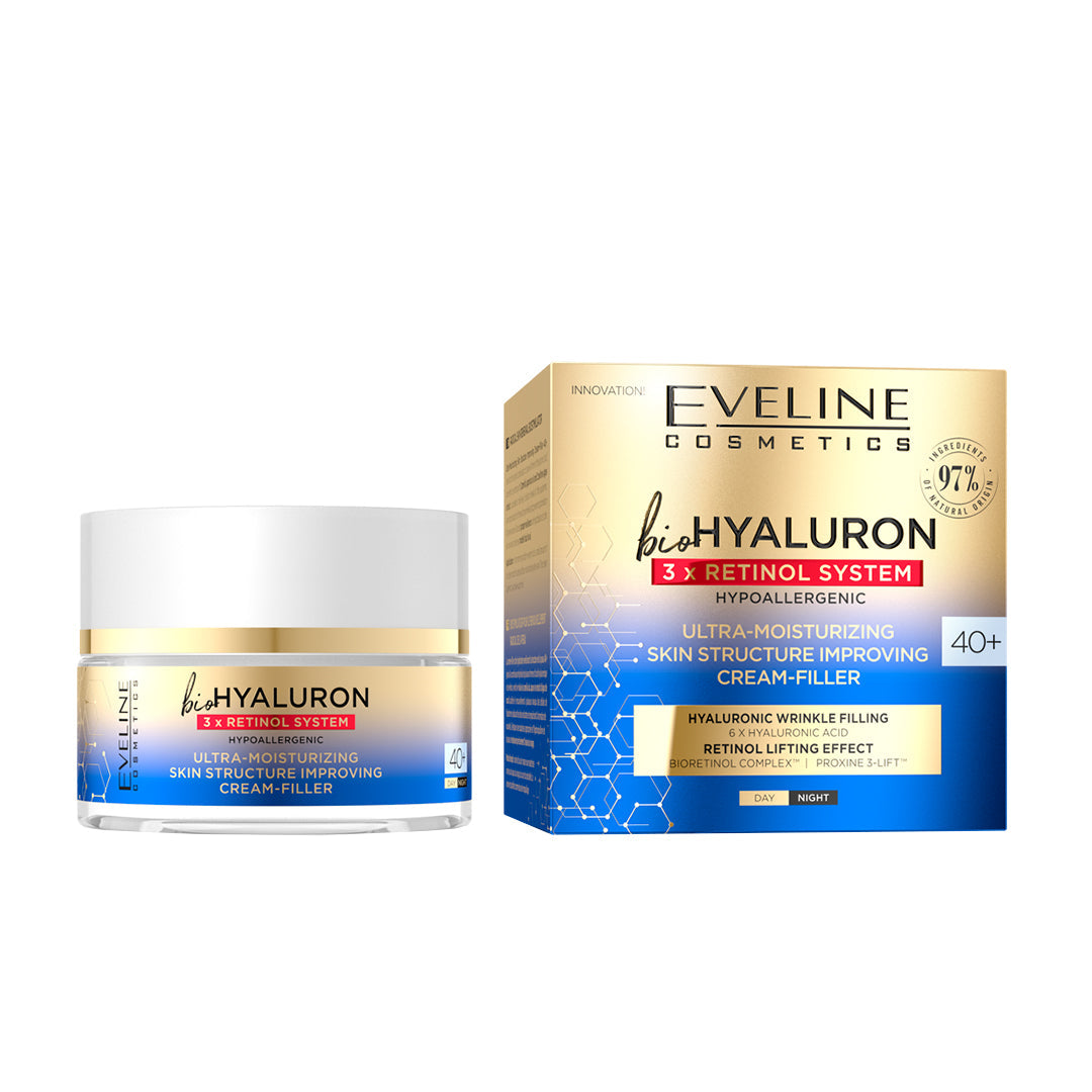 Eveline Bio Hyaluron 3x Retinol System Cream 40+ Online - Hok Makeup ...