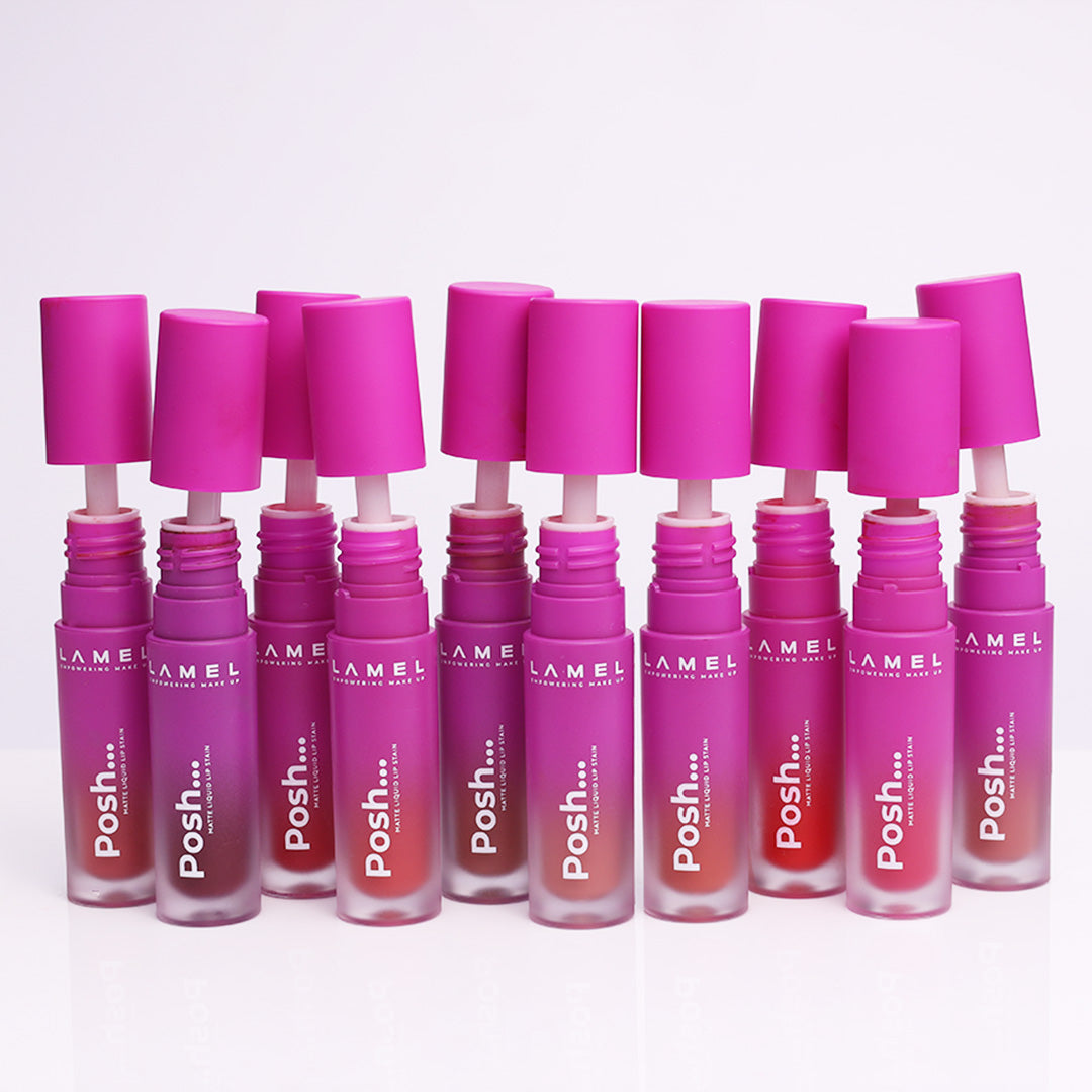 Shop LAMEL Posh Matte Liquid Lip Stain - Matte Lipstick - HOK Makeup